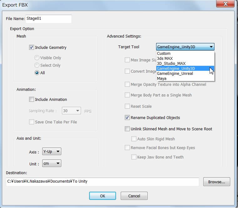 How to export prefabs into fbx in unity - eaglehon